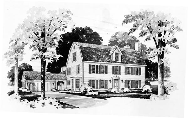 3 Story Colonial House Plan - FaveThing.com