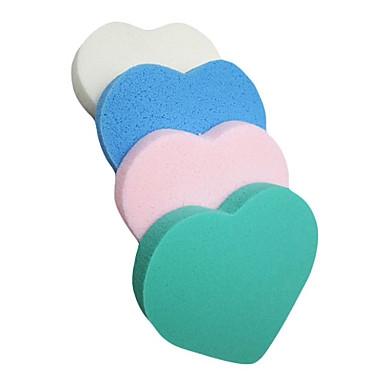 (4PCS) Heart-shaped Makeup Powder Puff - FaveThing.com