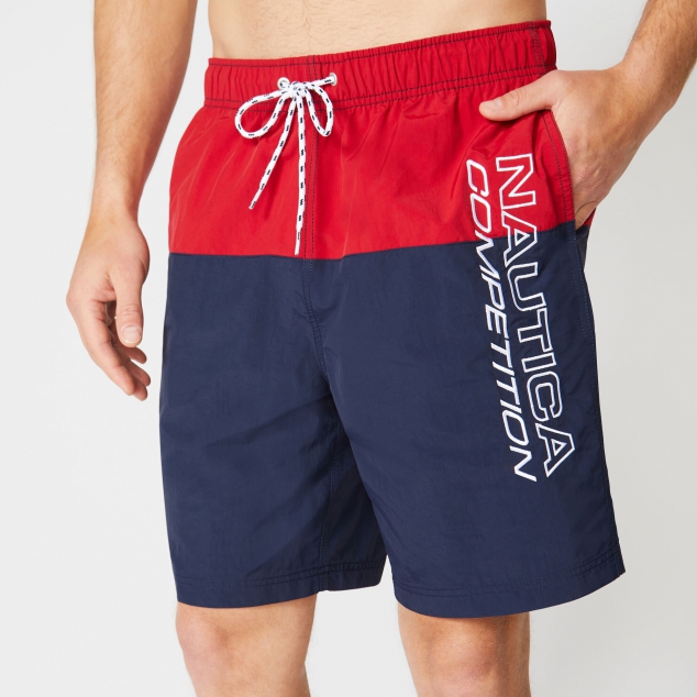 8'' Competition Colorblock Quick-Dry Swim Trunks - FaveThing.com
