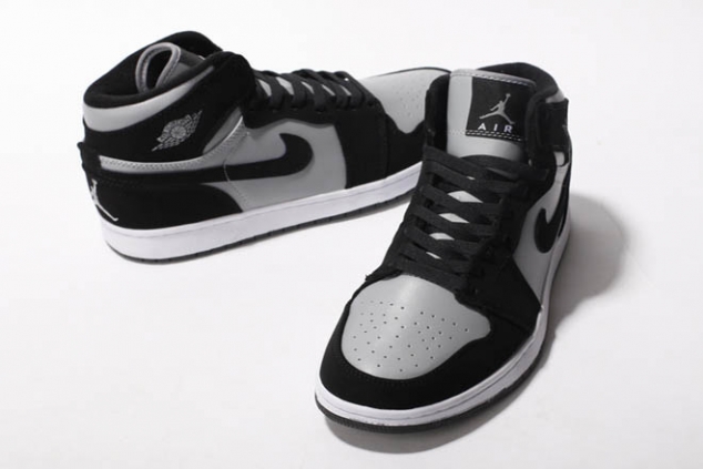 Air Jordan Alpha 1 High Retro Black/Grey Leather Men's Shoes ...