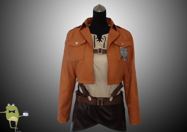 Attack on Titan Cosplay Jacket Eren Jaeger Uniform Trainees Squad ...