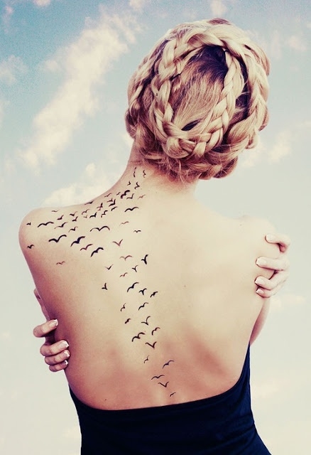 Back tattoo - birds - FaveThing.com