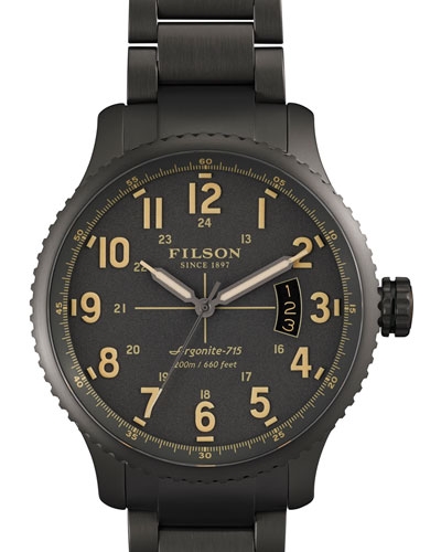 Filson 43mm Mackinaw Field Gunmetal Coated Watch - FaveThing.com