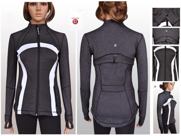Lululemon Define Jacket Dark Grey White - FaveThing.com