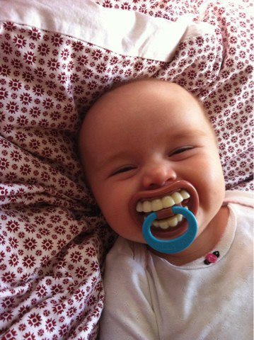 Fake teeth baby soother - FaveThing.com