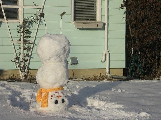 Snowman doing a handstand - FaveThing.com