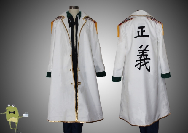 One Piece Cosplay Captain Smoker Jacket Marine Uniform - FaveThing.com