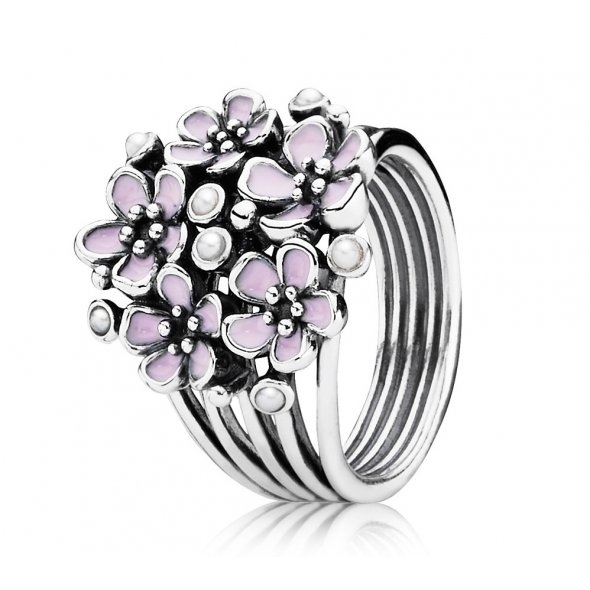 PANDORA PINK CHERRY BLOSSOM MULTIPLE FLOWER RING - FaveThing.com