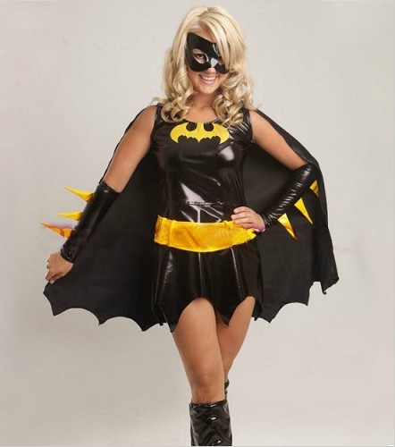 Sexy Batgirl Superhero Fancy Dress Costume