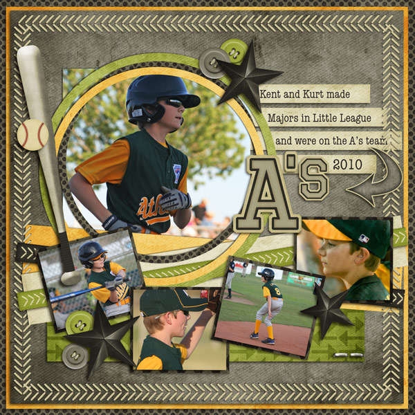 Sporting scrapbook page - FaveThing.com