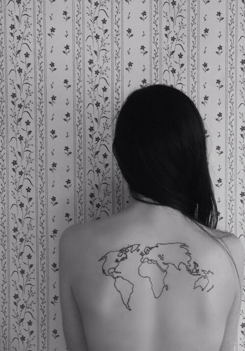 Tattoo of world map - FaveThing.com
